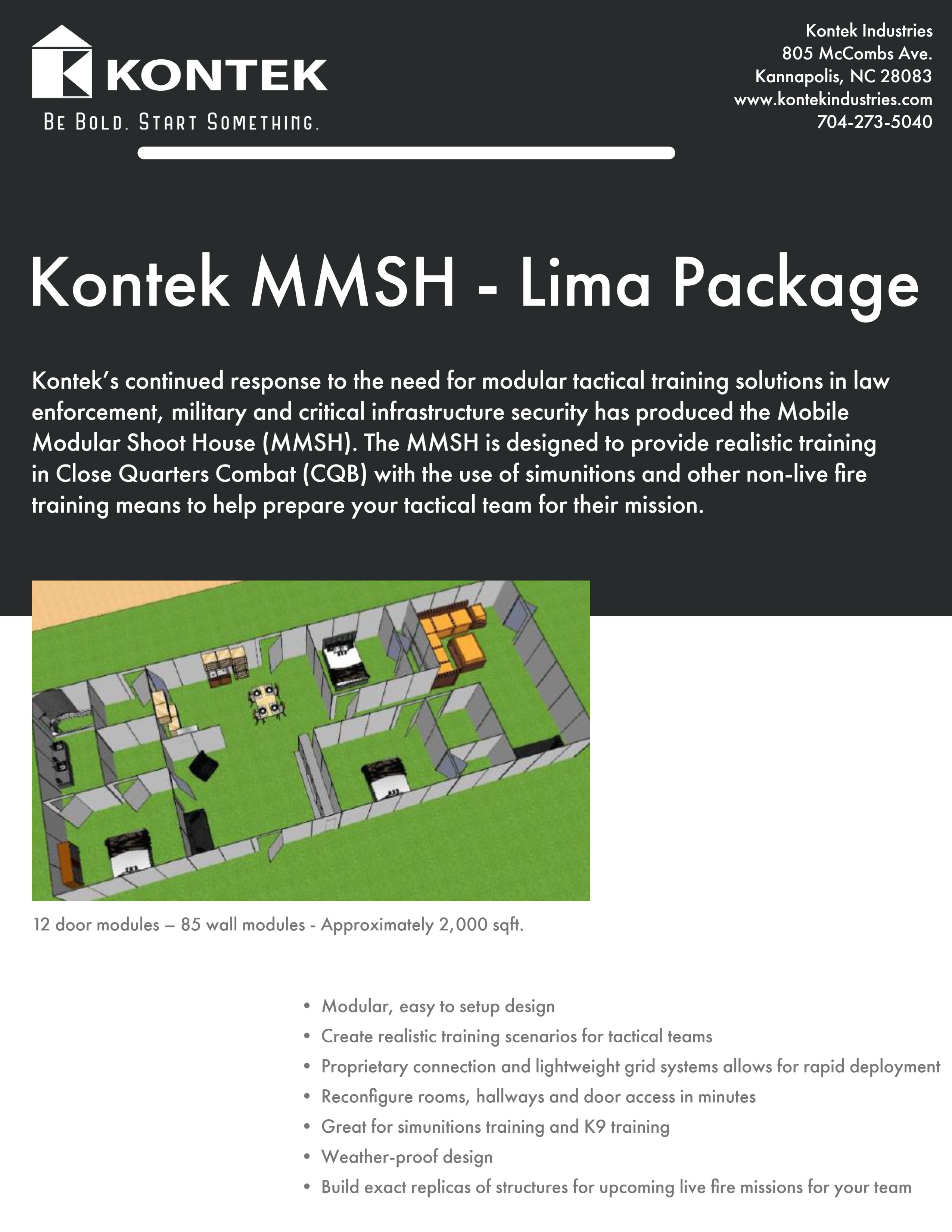 Mobile Modular Shoot House (MMSH) | Kontek Industries