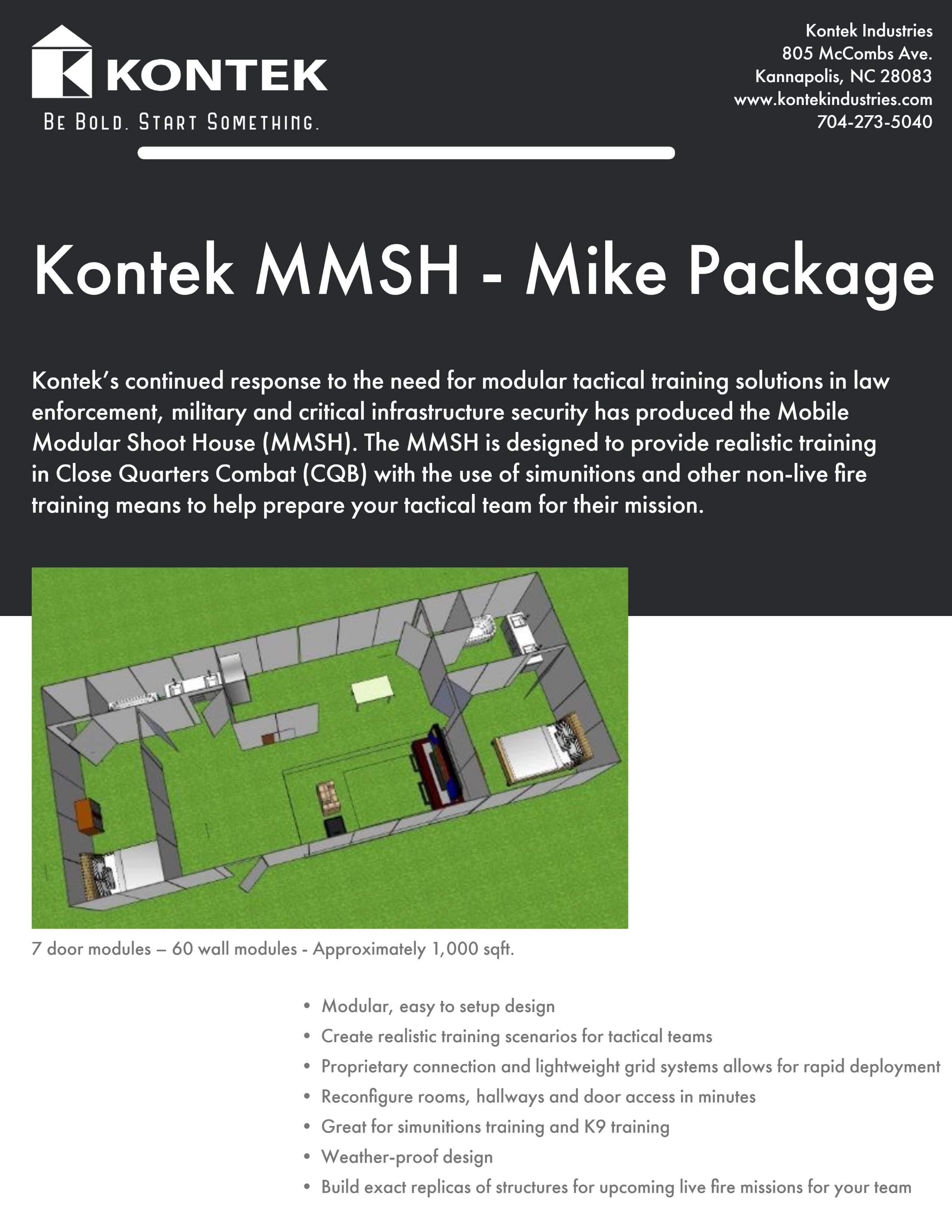 Mobile Modular Shoot House (MMSH) | Kontek Industries