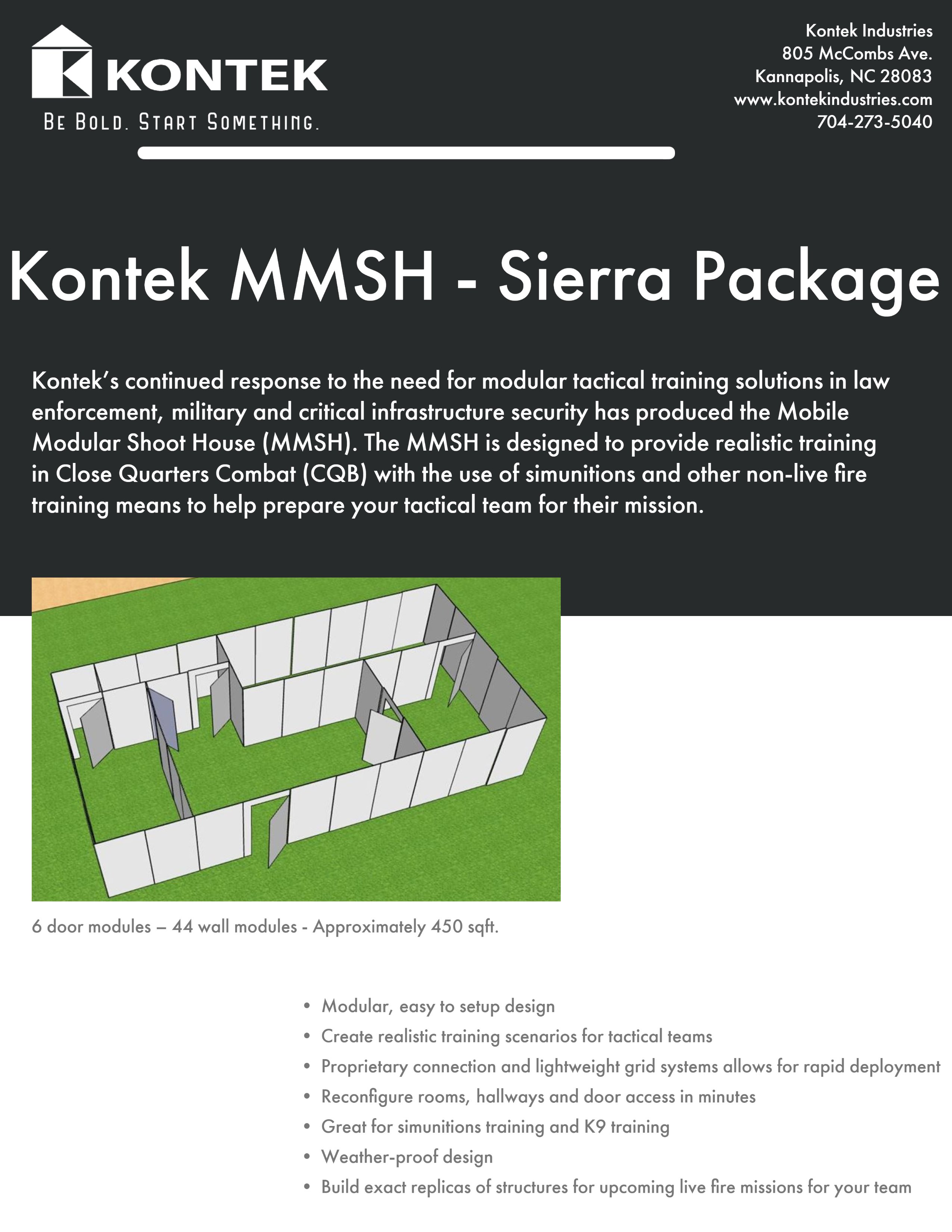 Mobile Modular Shoot House (MMSH) | Kontek Industries
